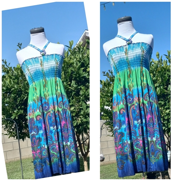 jonathan martin | Dresses | Jonathan Martin Blue Beach Dress | Poshmark